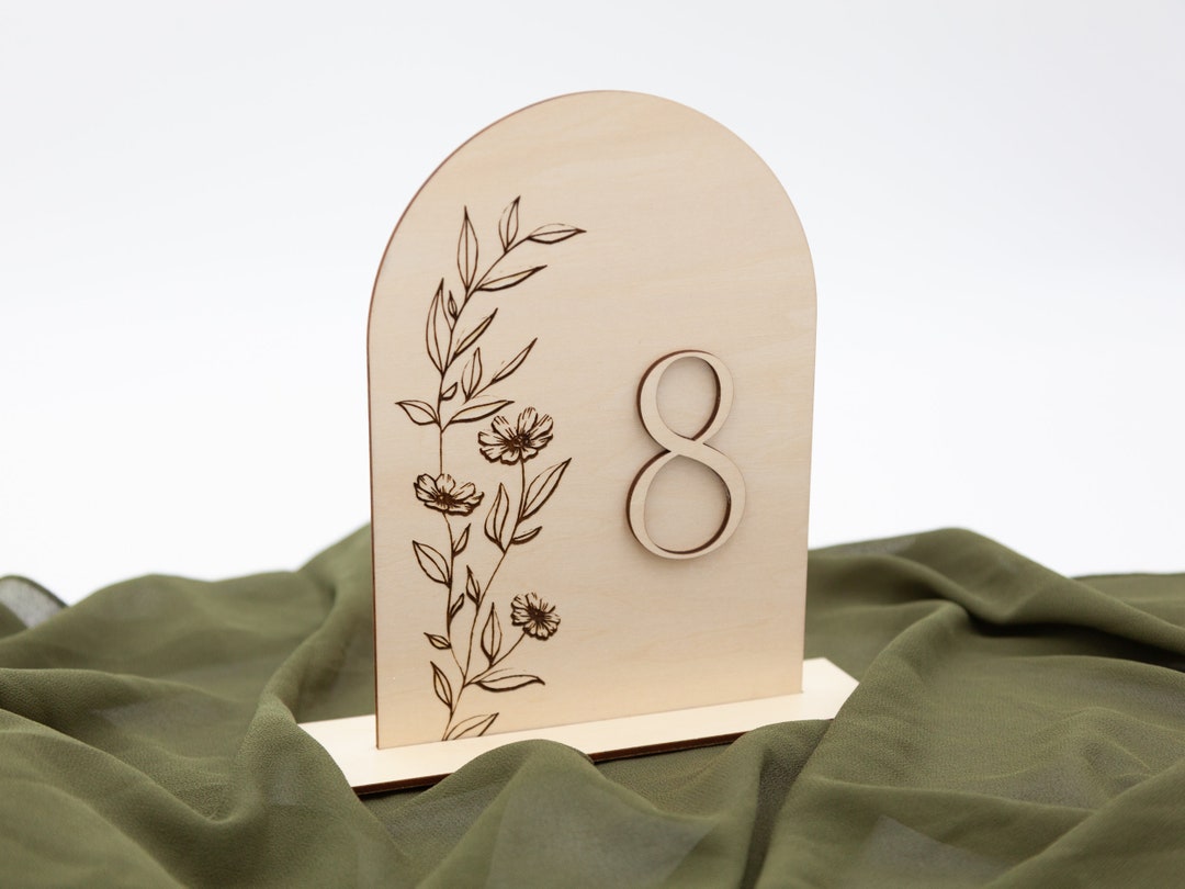 Boho Table Numbers and Table Decor, Wood Table Numbers, Acrylic Table ...