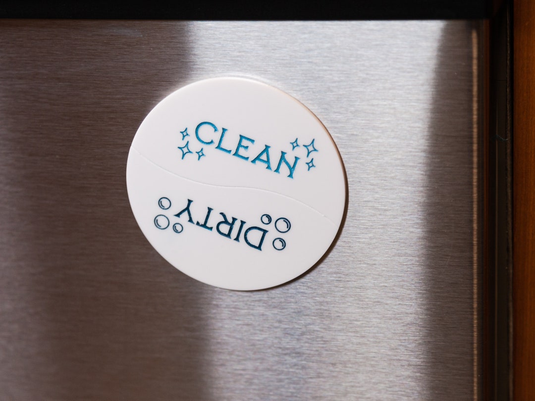 Clean & Dirty Acrylic Dishwasher Magnet | Chore Reminder | Kitchen ...