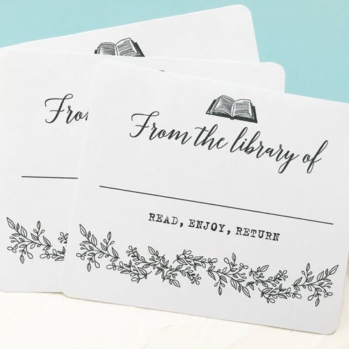 Personalized Book Plate Stickers Custom for the Library of - Etsy