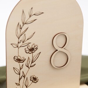 Boho Table Numbers and Table Decor, Wood Table Numbers, Acrylic Table ...