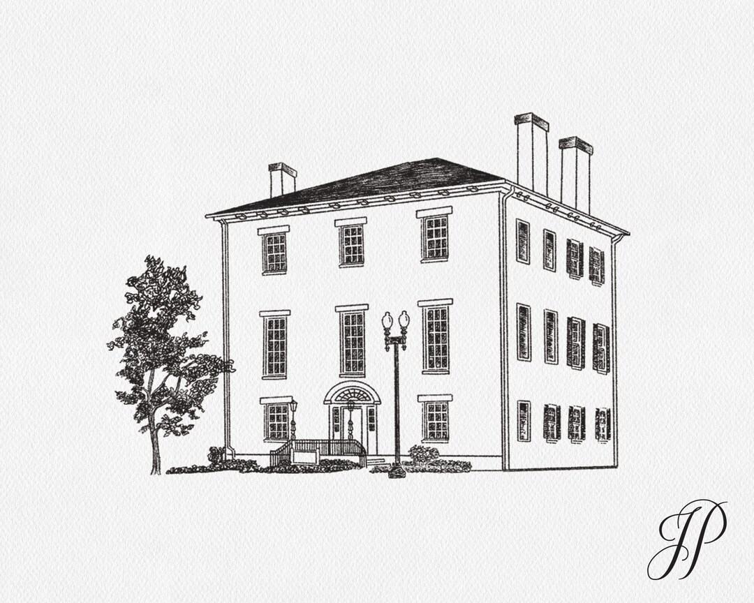 Custom Hand Drawn Wedding Venue Illustration, Digital Download, Wedding ...
