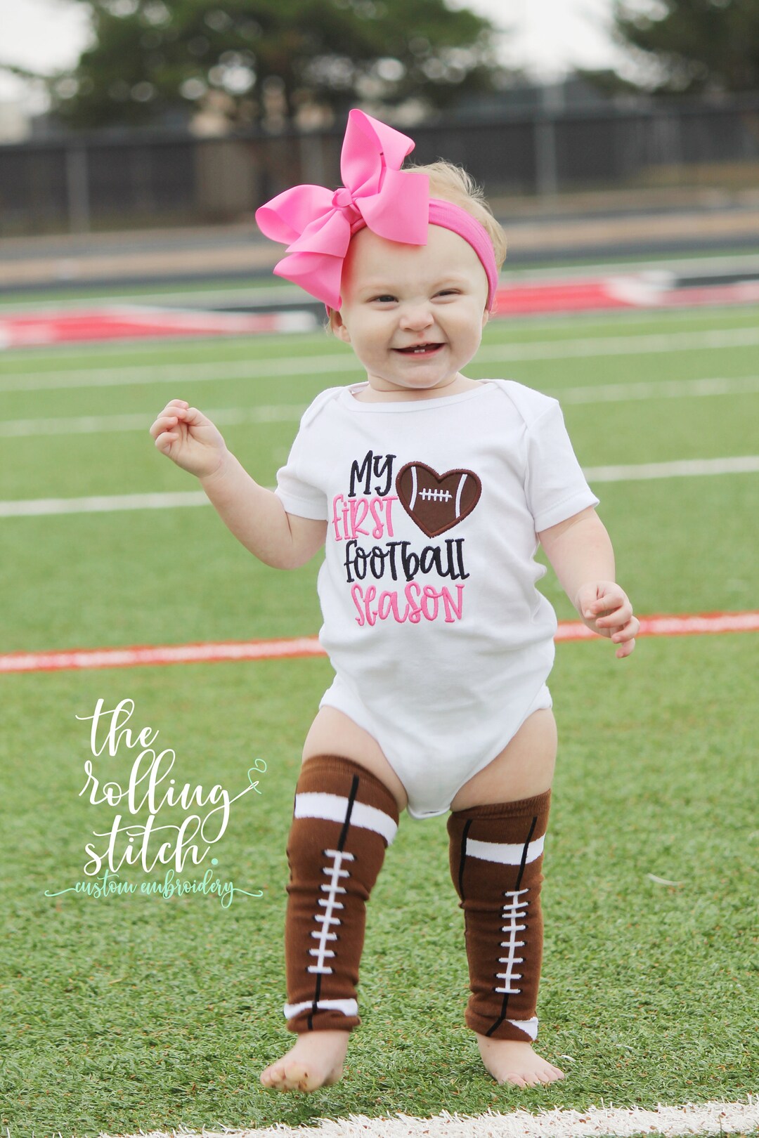My First Football Season - Girls Embroidered First Football Season ...