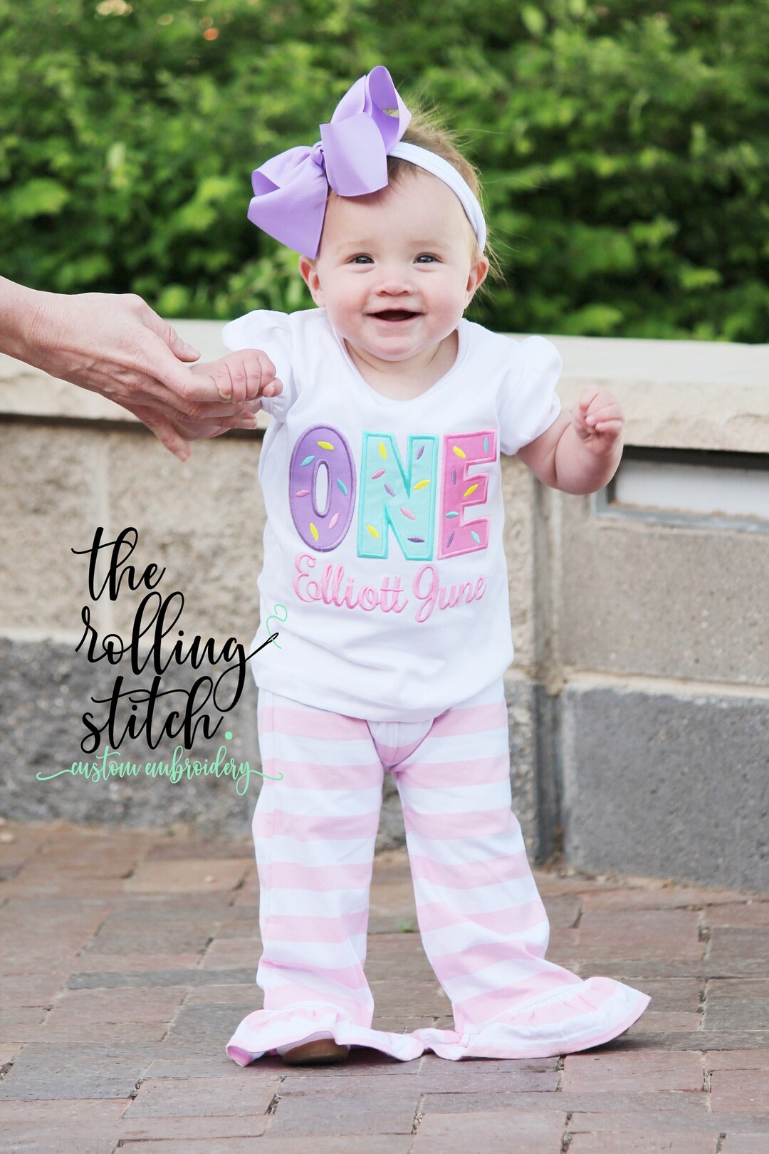 Personalized ONE Confetti Ice Cream 1st Birthday Outfit- Girls First ...