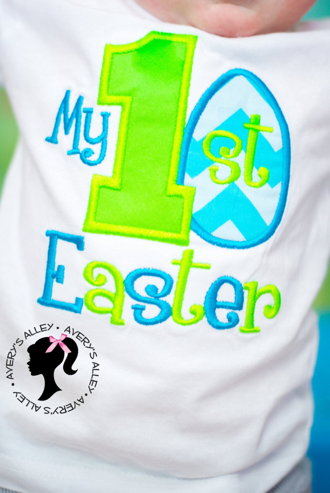 My 1st Easter Applique Chevron Egg Boys First Easter Shirt - Etsy