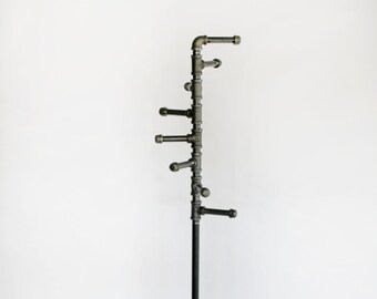 Black Pipe Coat Rack Industrial Style Free Standing Metal | Etsy UK