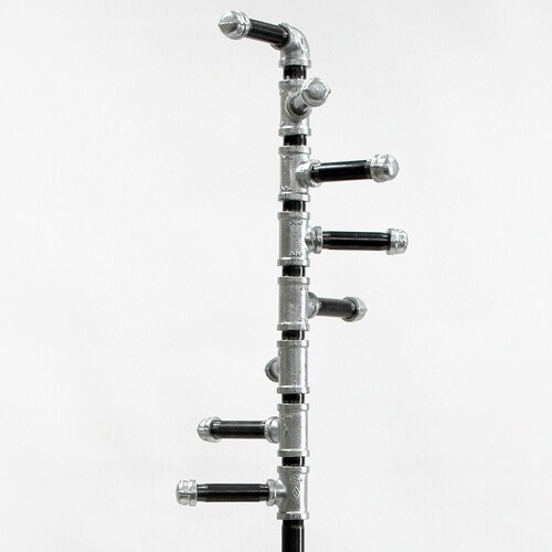 Black Pipe Coat Rack Industrial Style Free Standing Metal - Etsy UK