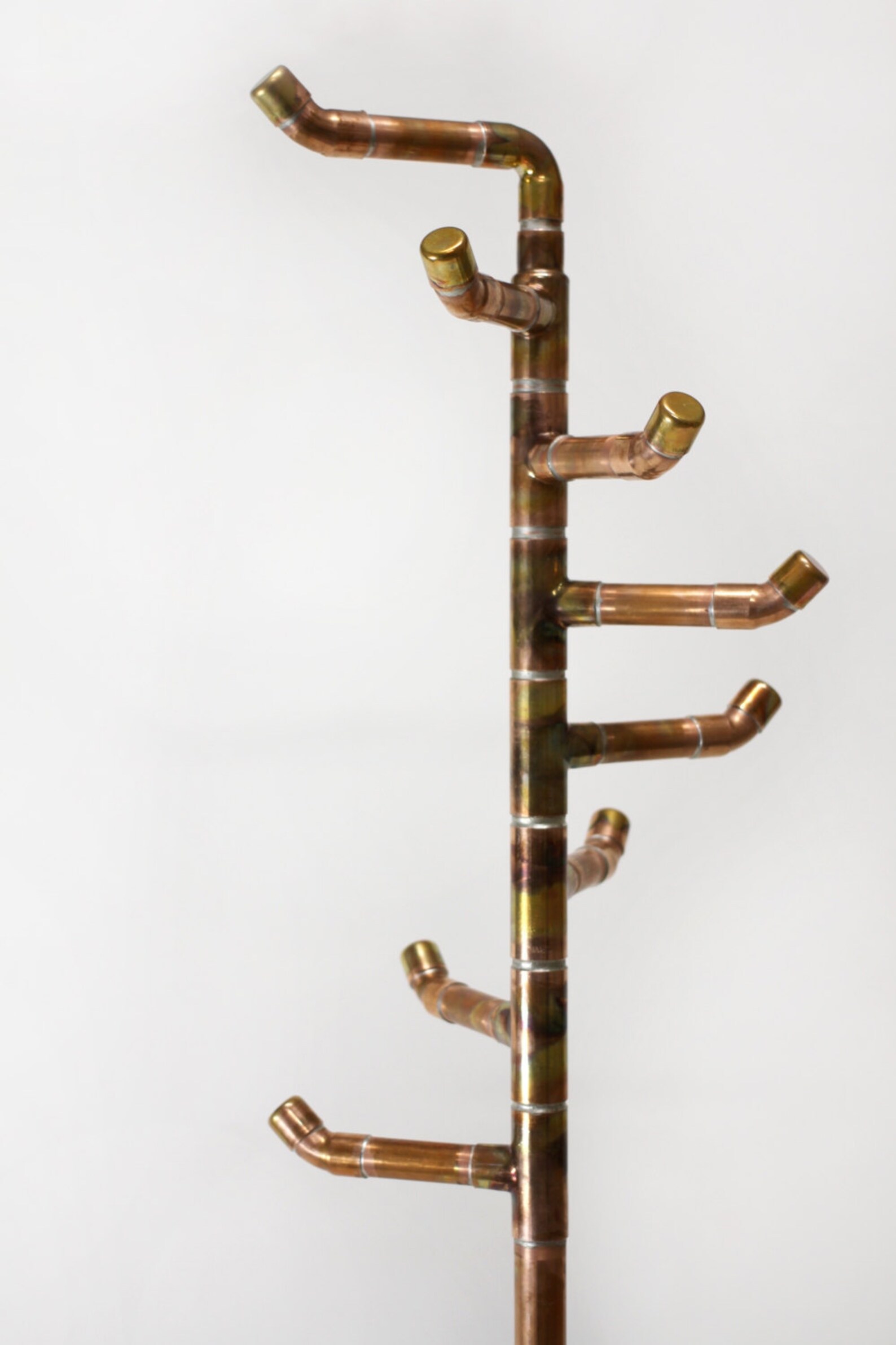 Free Standing Coat Rack Copper Coat Tree 8 Hooks Handcrafted - Etsy