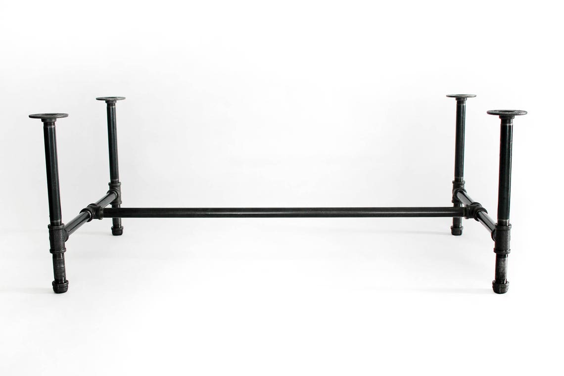 Black Pipe Table Base 3/4 Coffee Table Legs DIY Stand - Etsy Canada