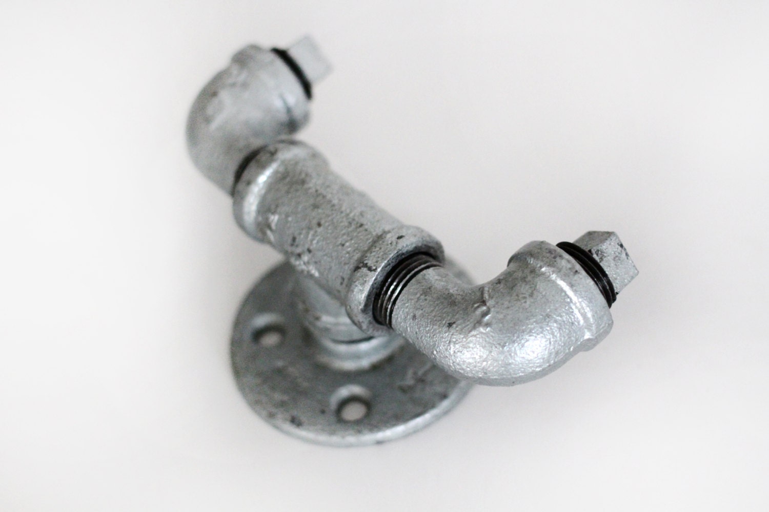 Metal Double Hook in Galvanized Pipe. Multi-functional Hanging - Etsy