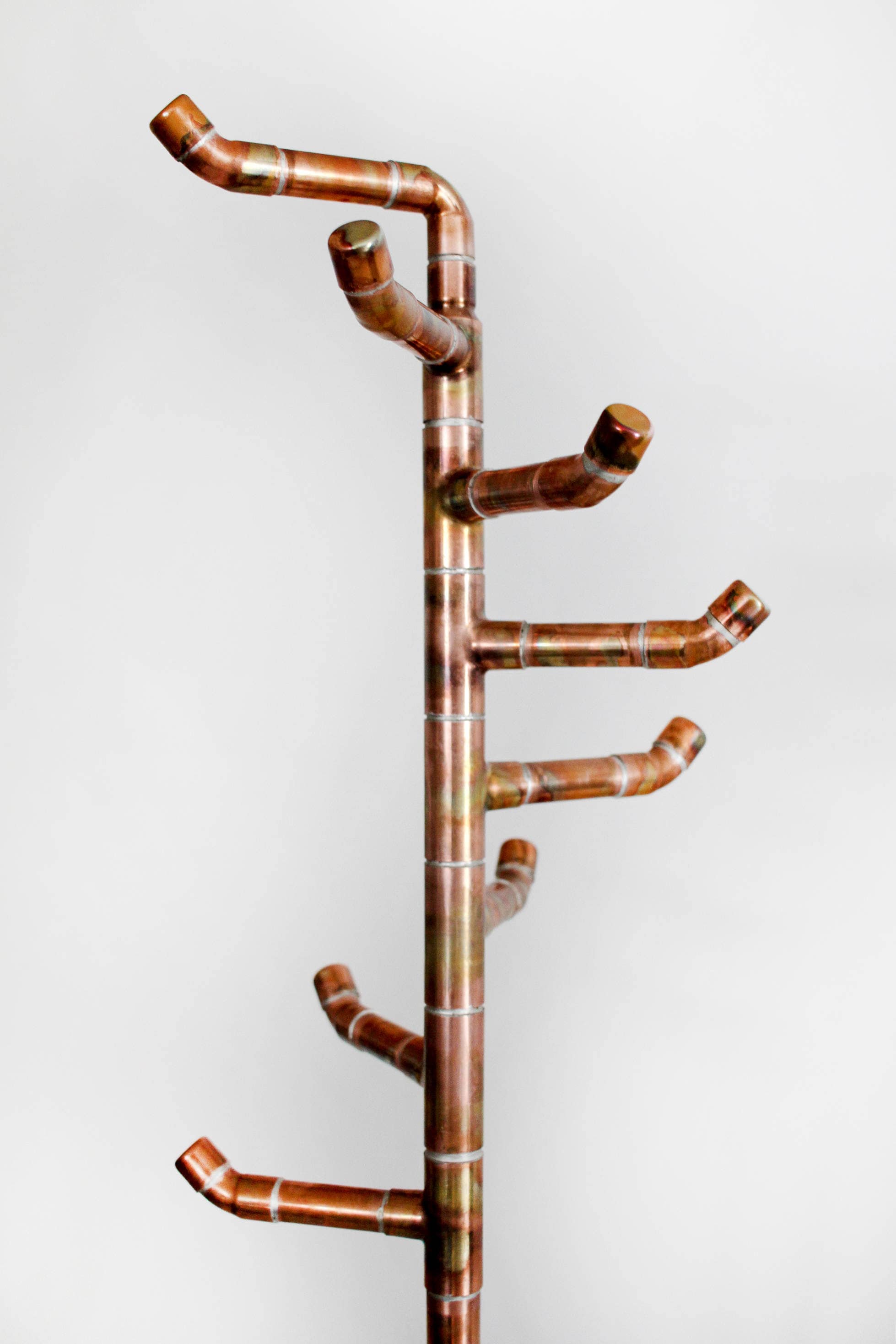 Copper Pipe Coat Rack, Free Standing, Coat Tree Crafted With Extra ...