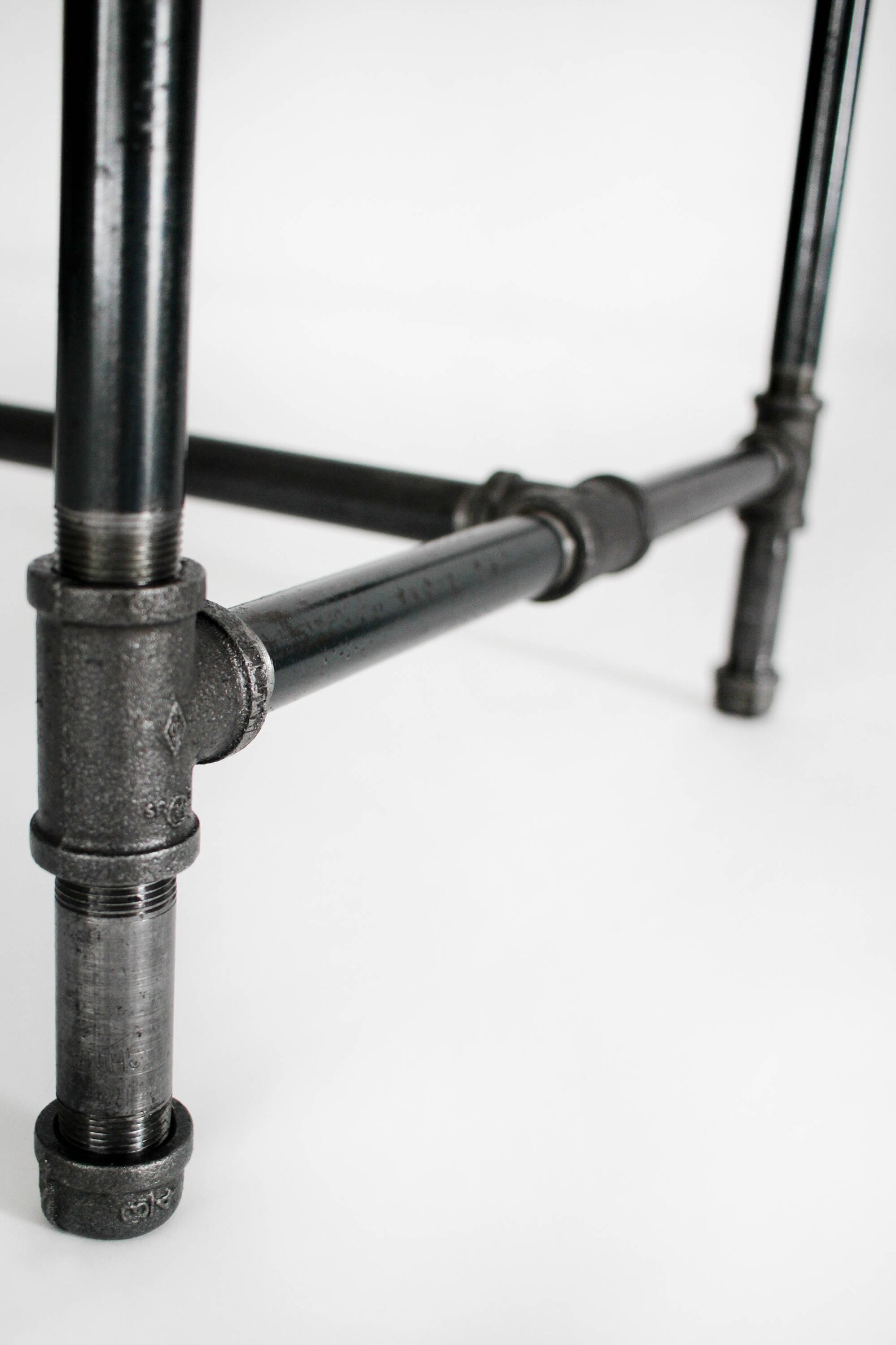 Black Pipe Table Base 3/4 Coffee Table Legs DIY Stand - Etsy Canada