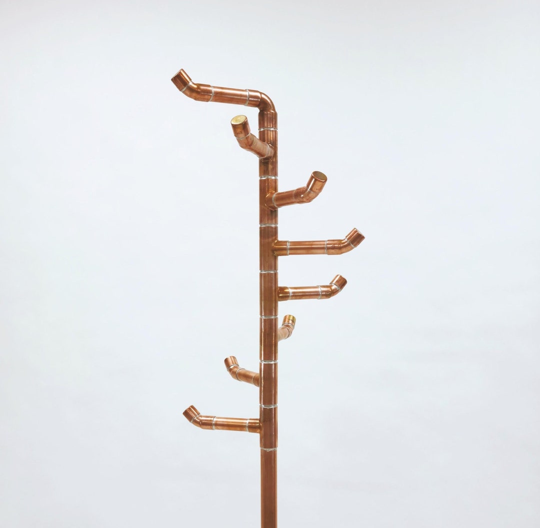 Copper Pipe Coat Rack, Free Standing, Coat Tree Crafted With Extra ...