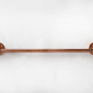 Polished Copper Towel Rack. Bathroom Accessory. Full Size Towel Holder ...
