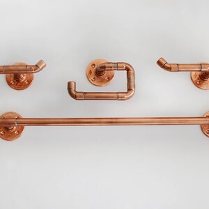 Copper Bathroom Accessories Set Polished Copper Pipe, Copper Plated ...