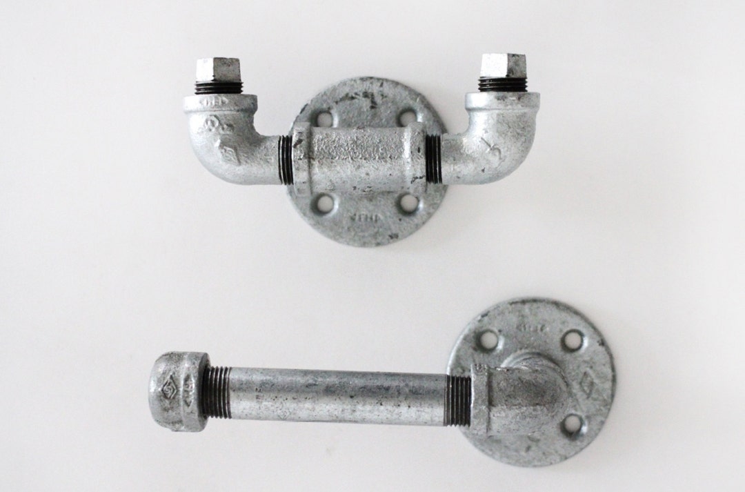 Bathroom Set in Galvanized Pipe. 2 Piece Set. Ideal for Half Bath and ...