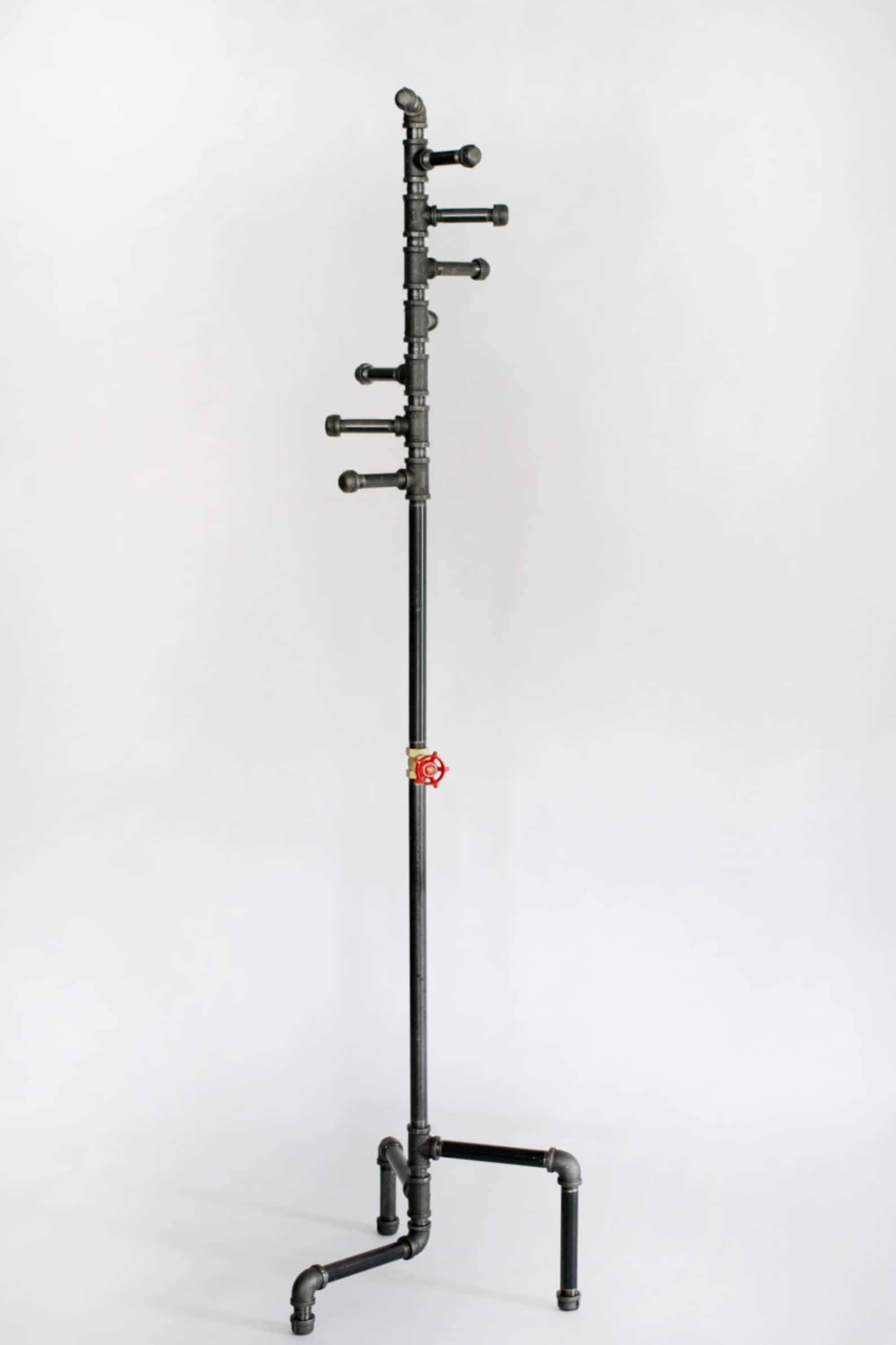 Black Pipe Coat Rack Industrial Style Free Standing Metal - Etsy