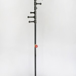 Black Pipe Coat Rack Industrial Style Free Standing Metal Spiral Coat ...