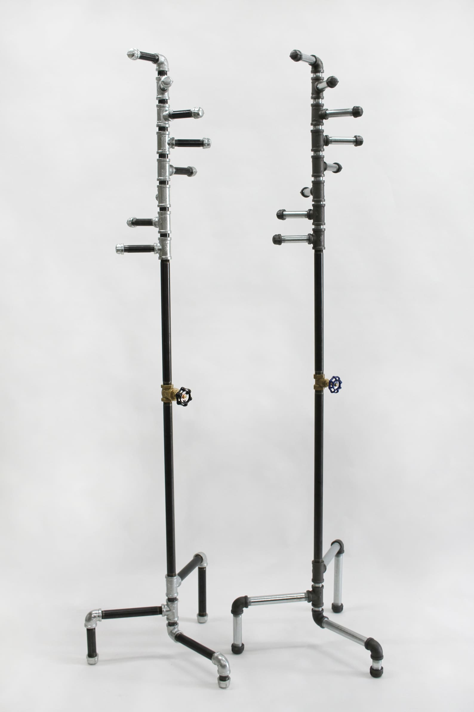 Coat Rack Mixed Metal Standing Industrial Style Black - Etsy