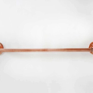 Polished Copper Towel Rack. Bathroom Accessory. Full Size Towel Holder ...