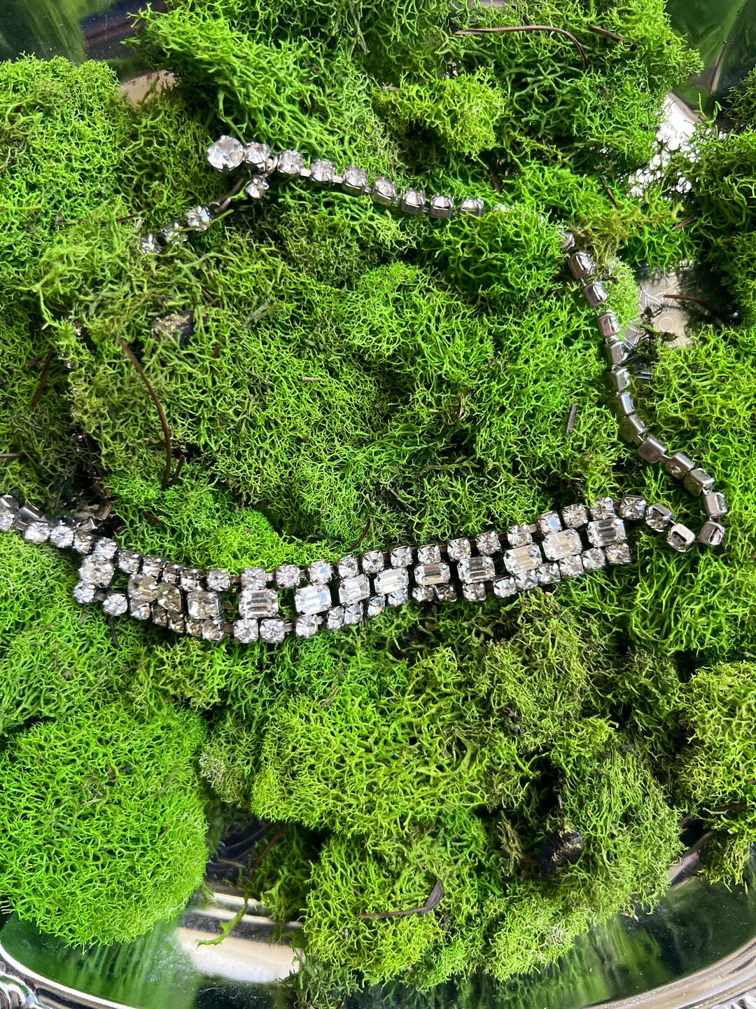 Vintage Crystal "breakfast at Tiffanys" Style Necklace - Etsy