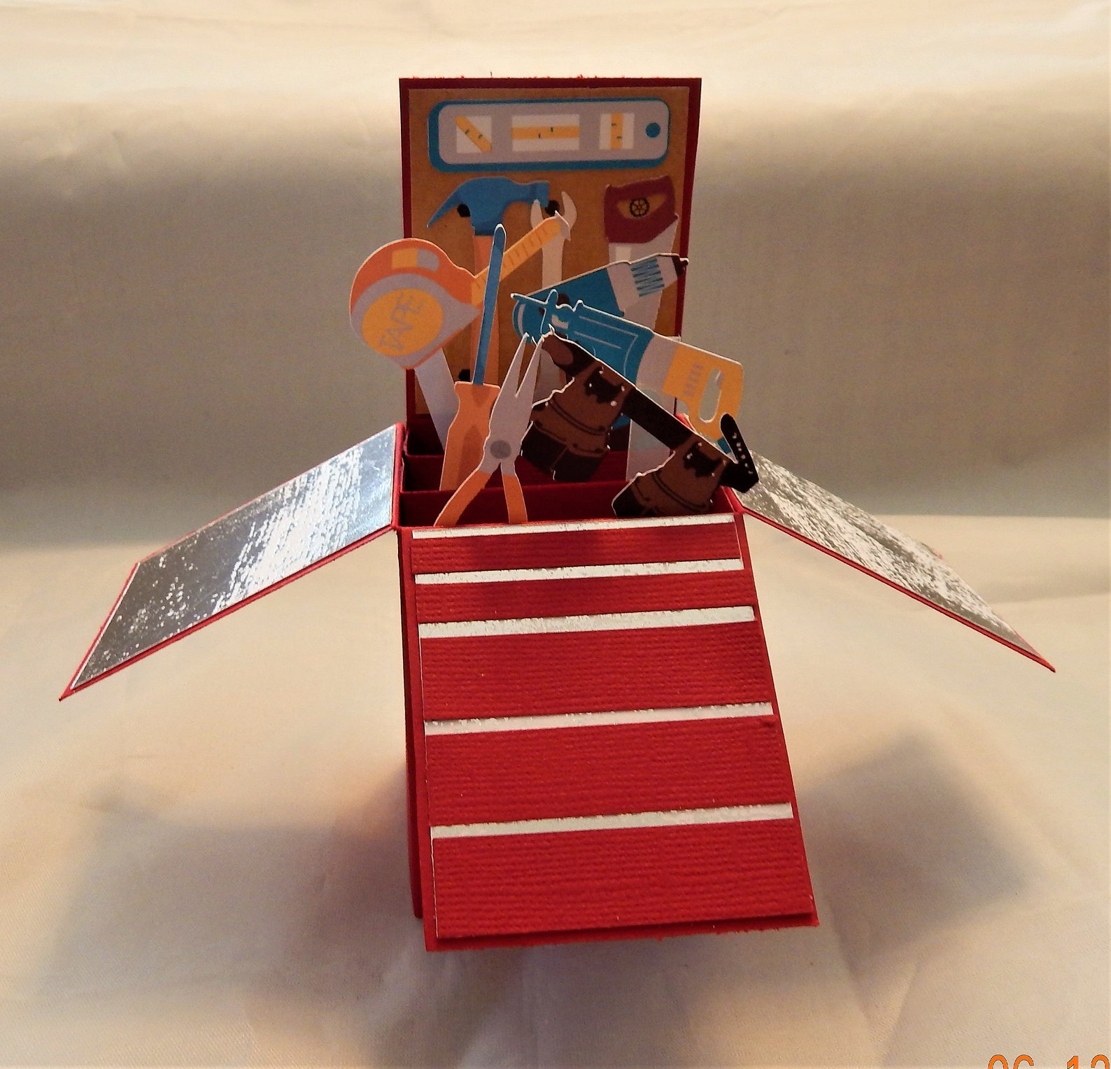 Tool Box 3D Pop up Box Card - Etsy