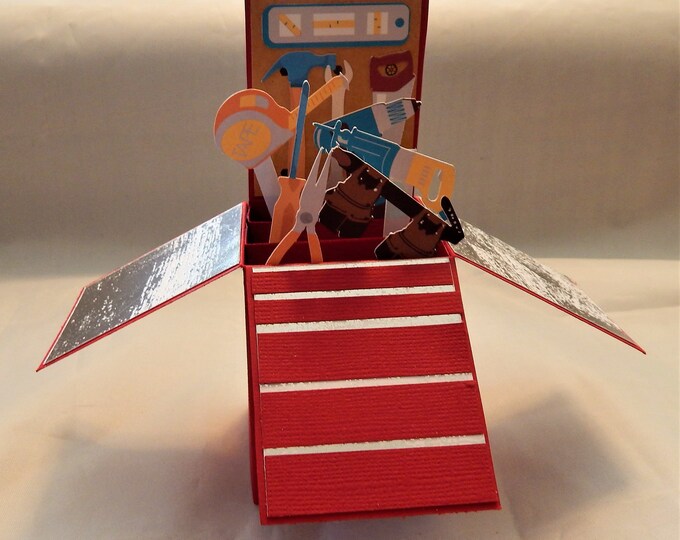Tool Box 3D Pop up Box Card - Etsy