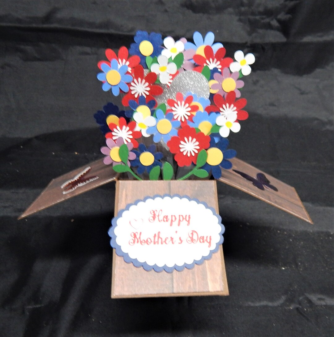 The Flower Box Pop up Card - Etsy