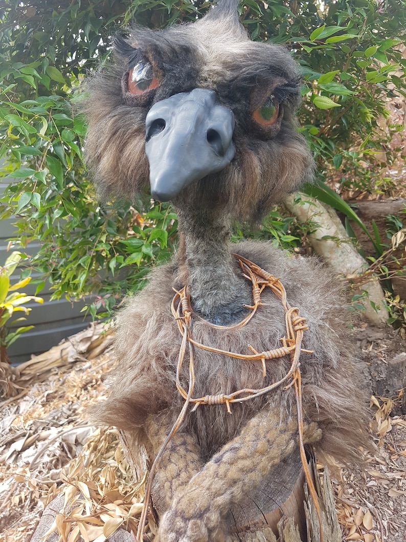 Ned the Cranky Australian Emu. Ooak Handmade Posable Art Doll. Gothic ...