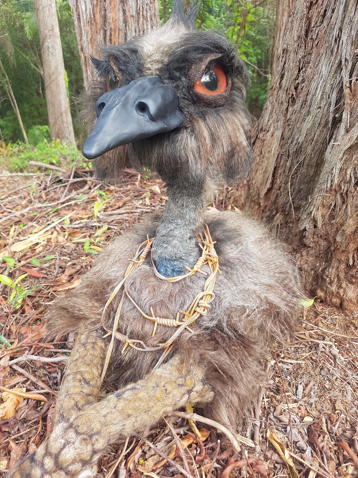 Ned the Cranky Australian Emu. Ooak Handmade Posable Art Doll. Gothic ...