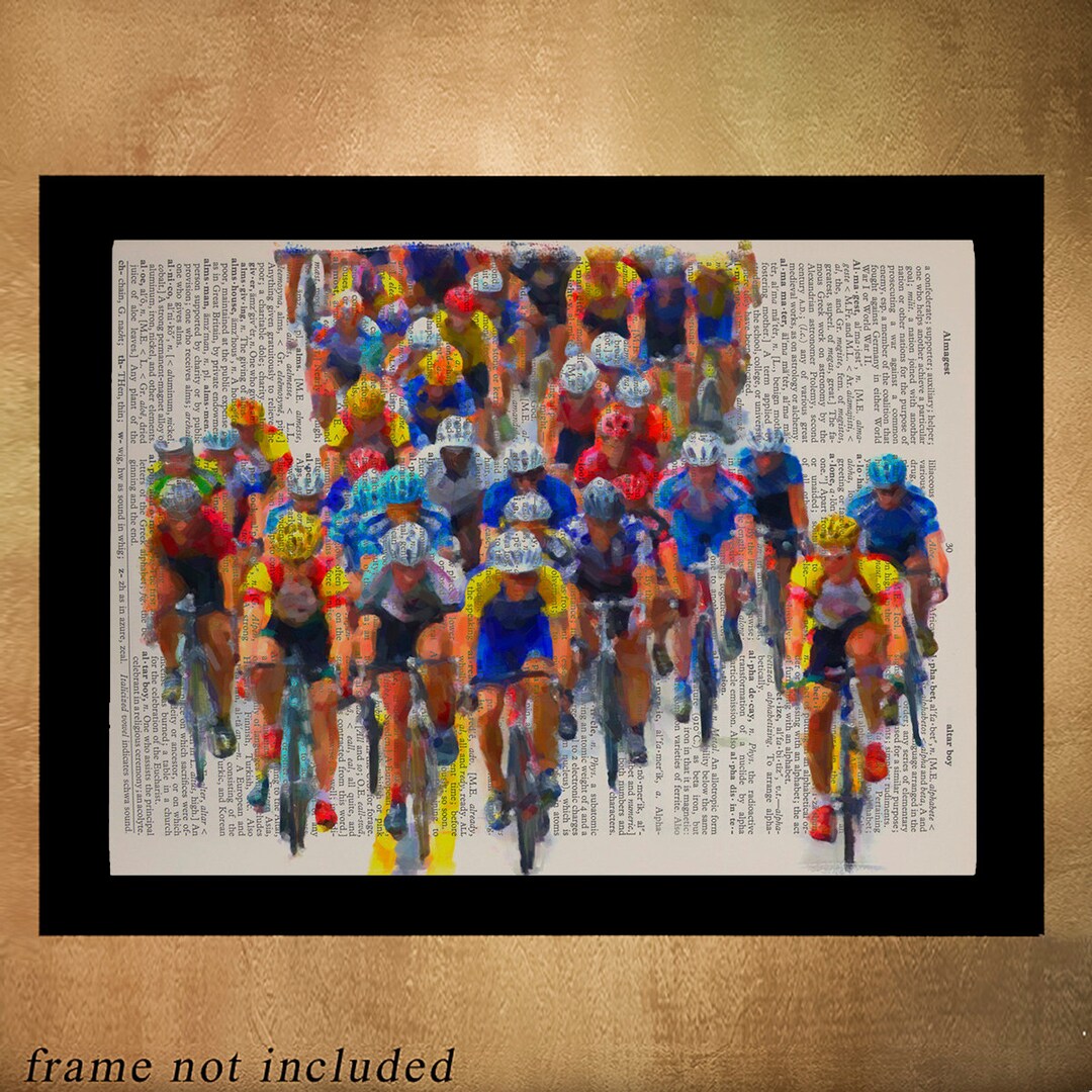 Bicycle Race Dictionary Art Print Bike Race Art Bicycle Decor Racers ...