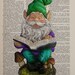 Gnome Statue Dictionary Art Print Home Decor Garden Vintage - Etsy