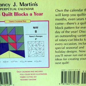365 Quilt Blocks a Year Perpetual Calendar by Nancy J. - Etsy