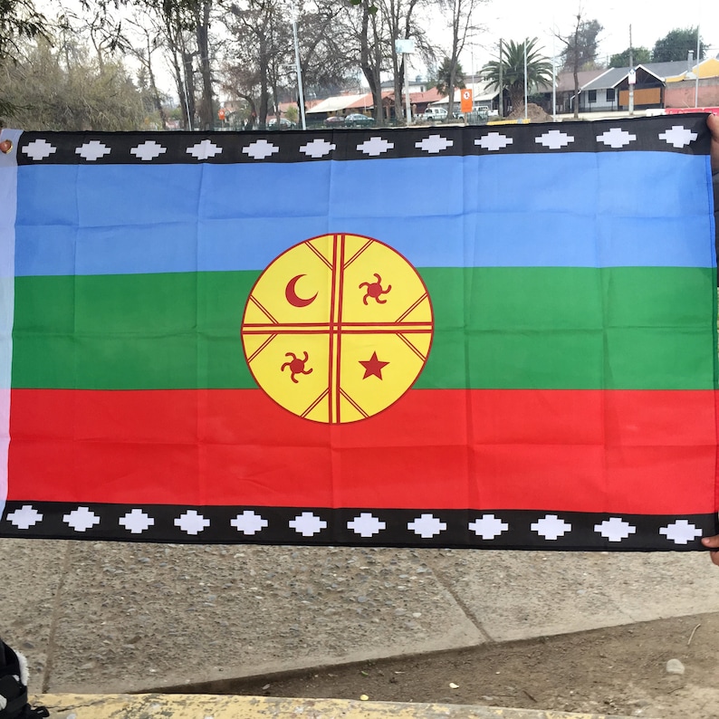 Drapeau autochtone amérindien mapuche chilien - Etsy France