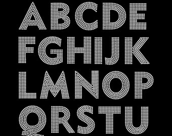 Rhinestone letters | Etsy