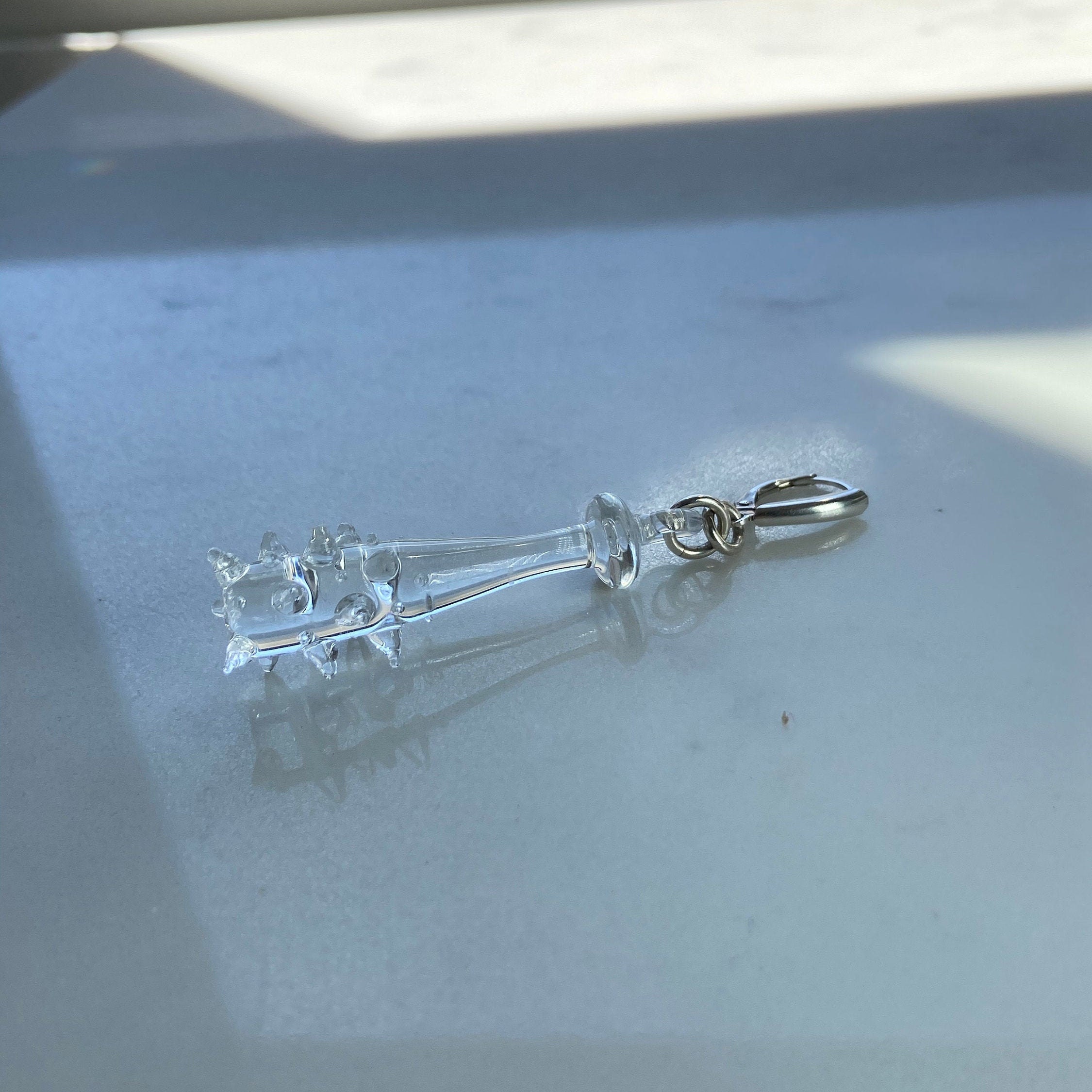 Glass Spike Bat With Lever Back - Etsy UK