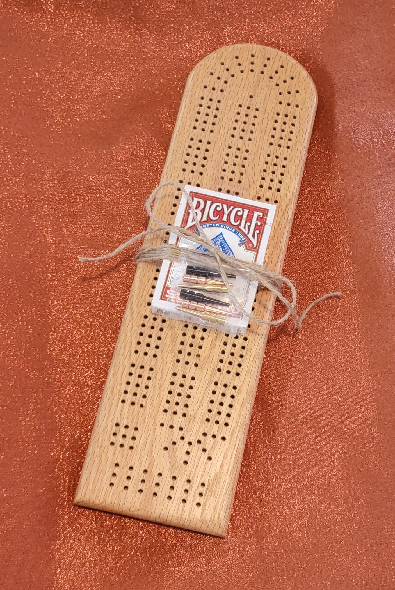Solid Oak Cribbage Board - Etsy