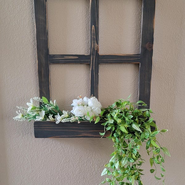 Window Frame With Flower Box - Etsy