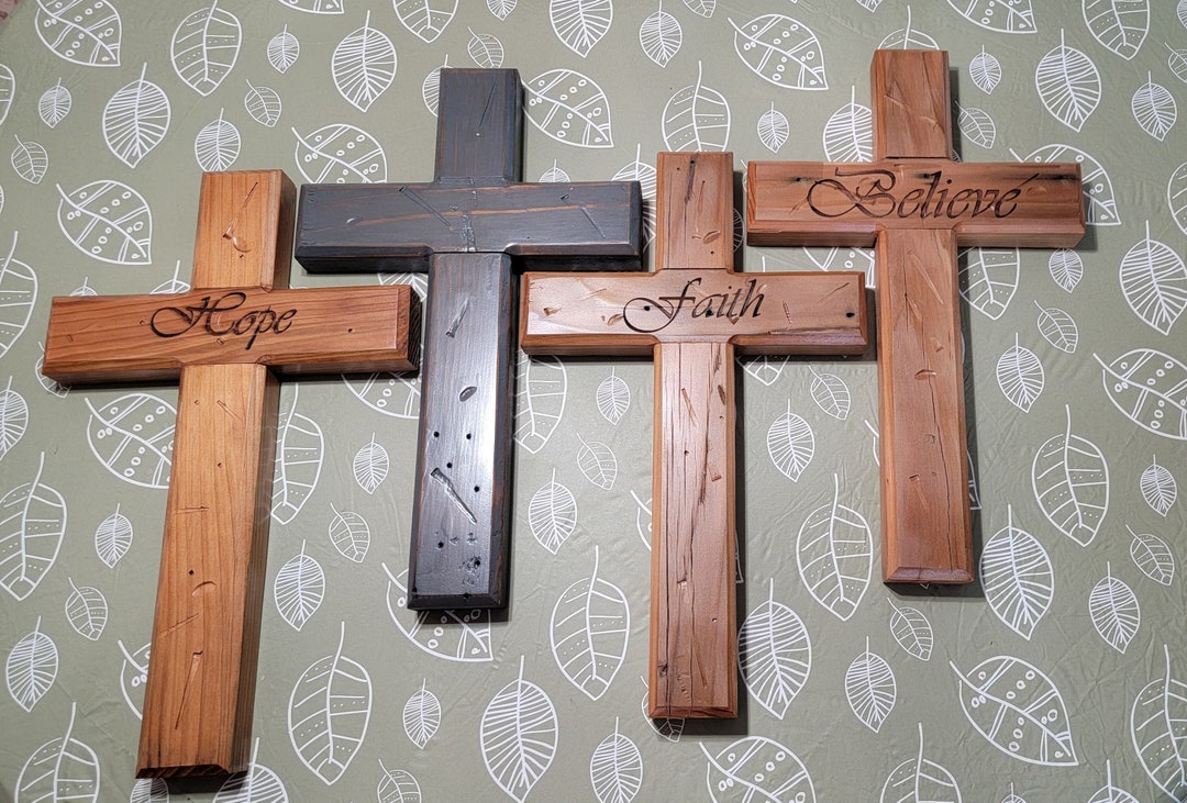 Reclaimed Cedar Crosses - Various Colors - Etsy