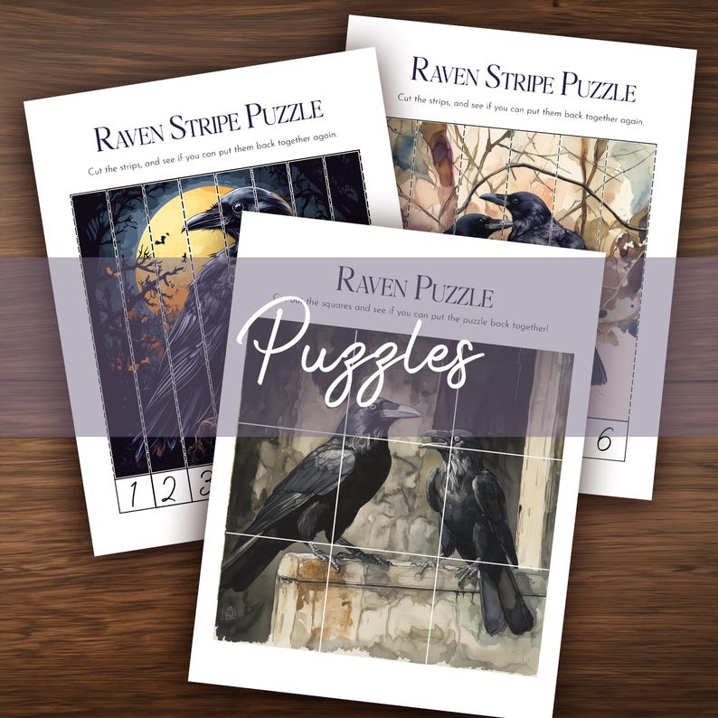 RAVEN Unit Study, Corvids, Life Cycle of a Bird, Nature, Printable ...