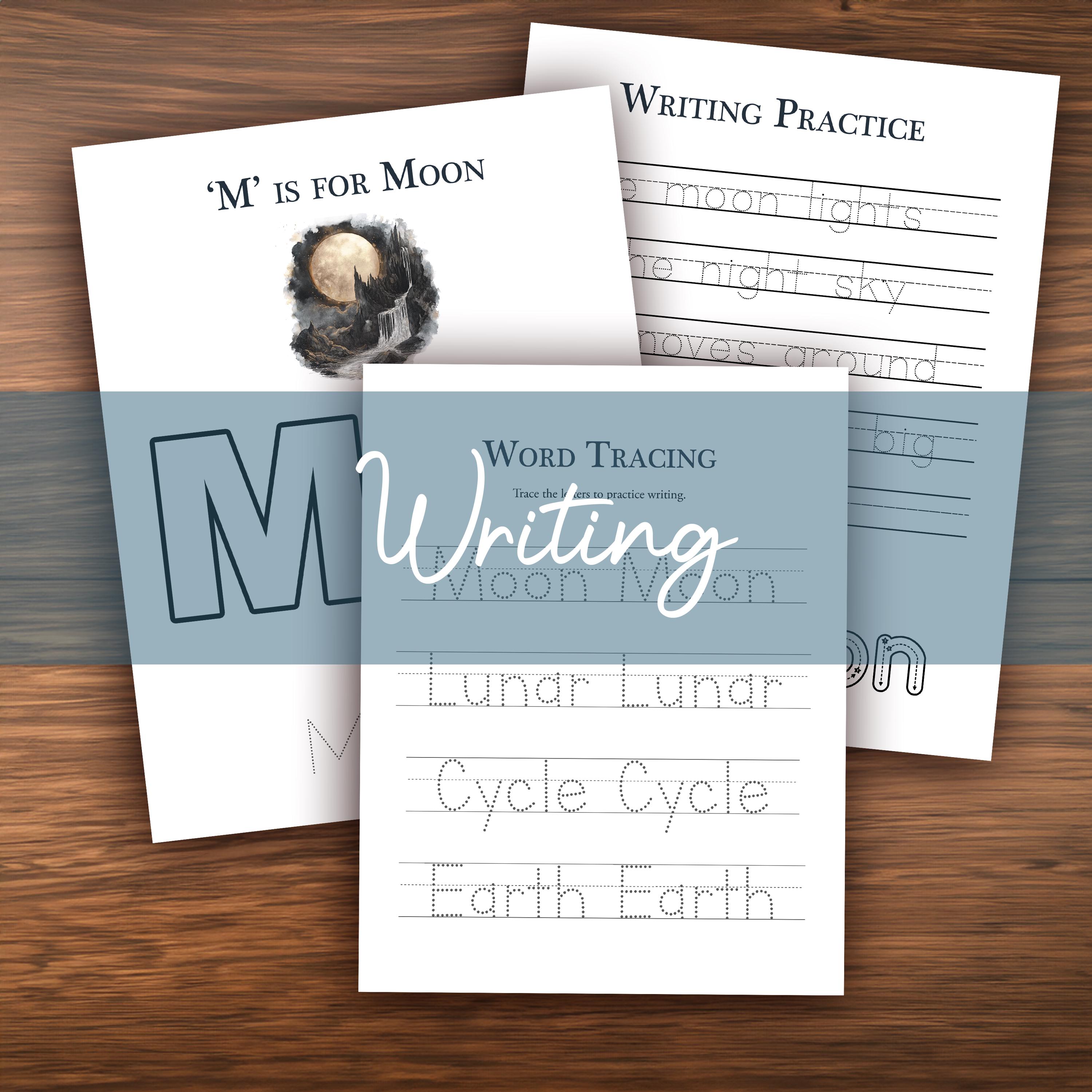 MOON Unit Study, Moon Phases, Lunar Cycle, Nature, Printable ...