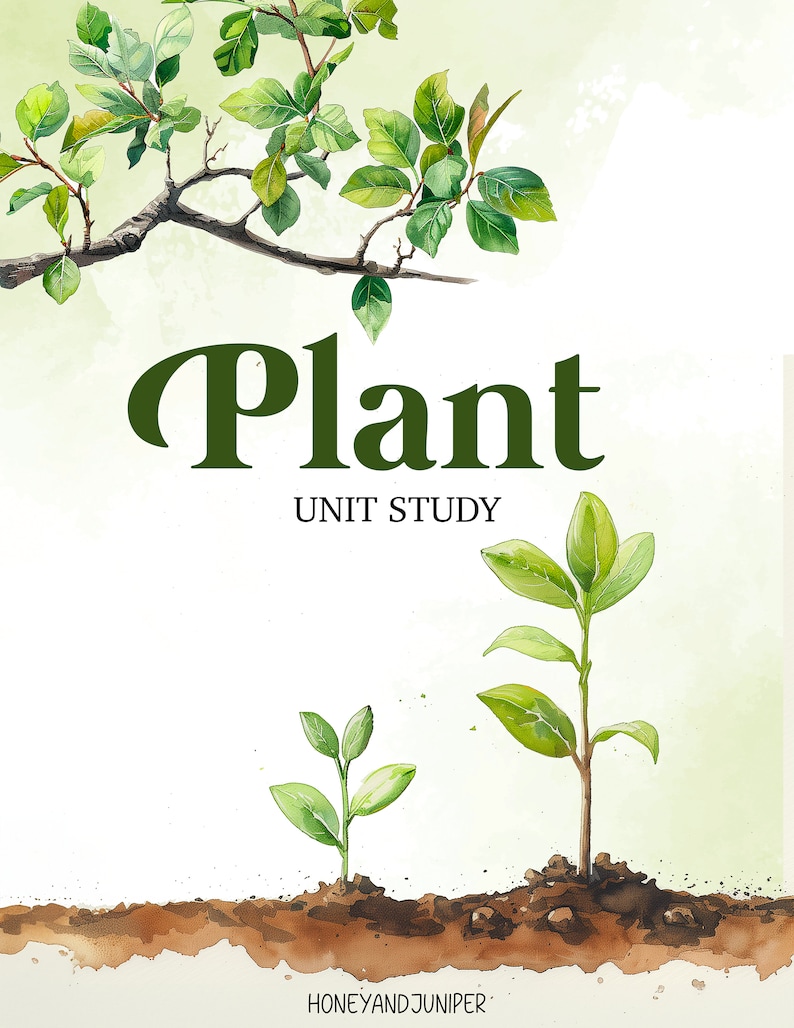 PLANT Unit Study, Life Cycle of a Plant, Plant Anatomy, Printable ...