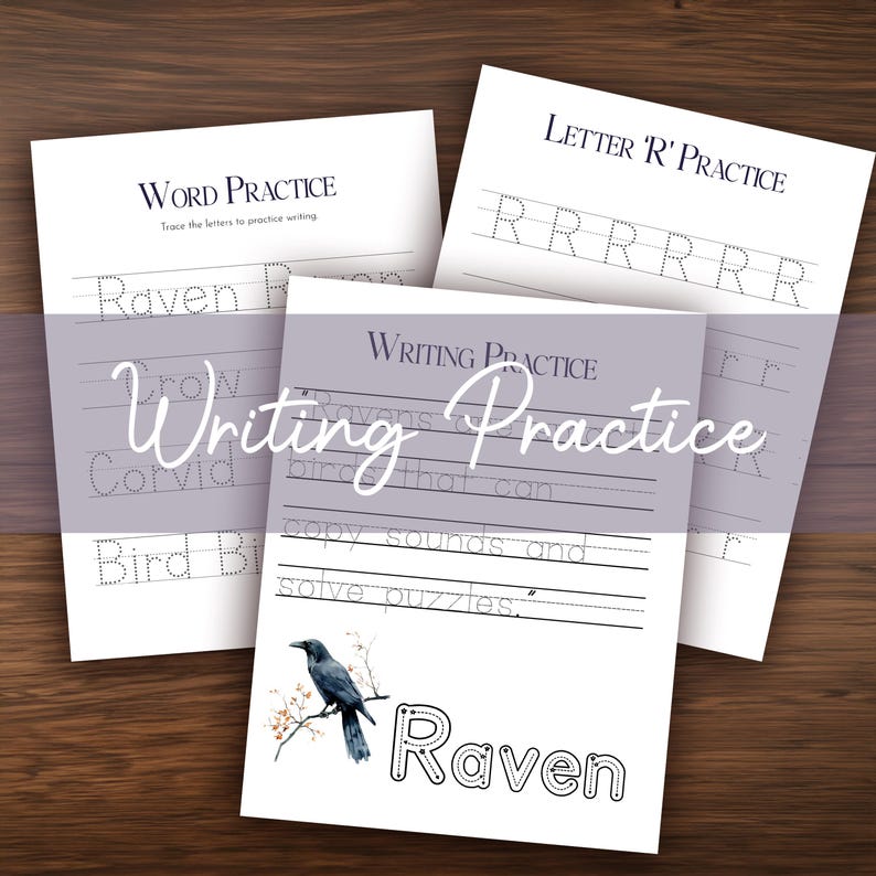 RAVEN Unit Study, Corvids, Life Cycle of a Bird, Nature, Printable ...