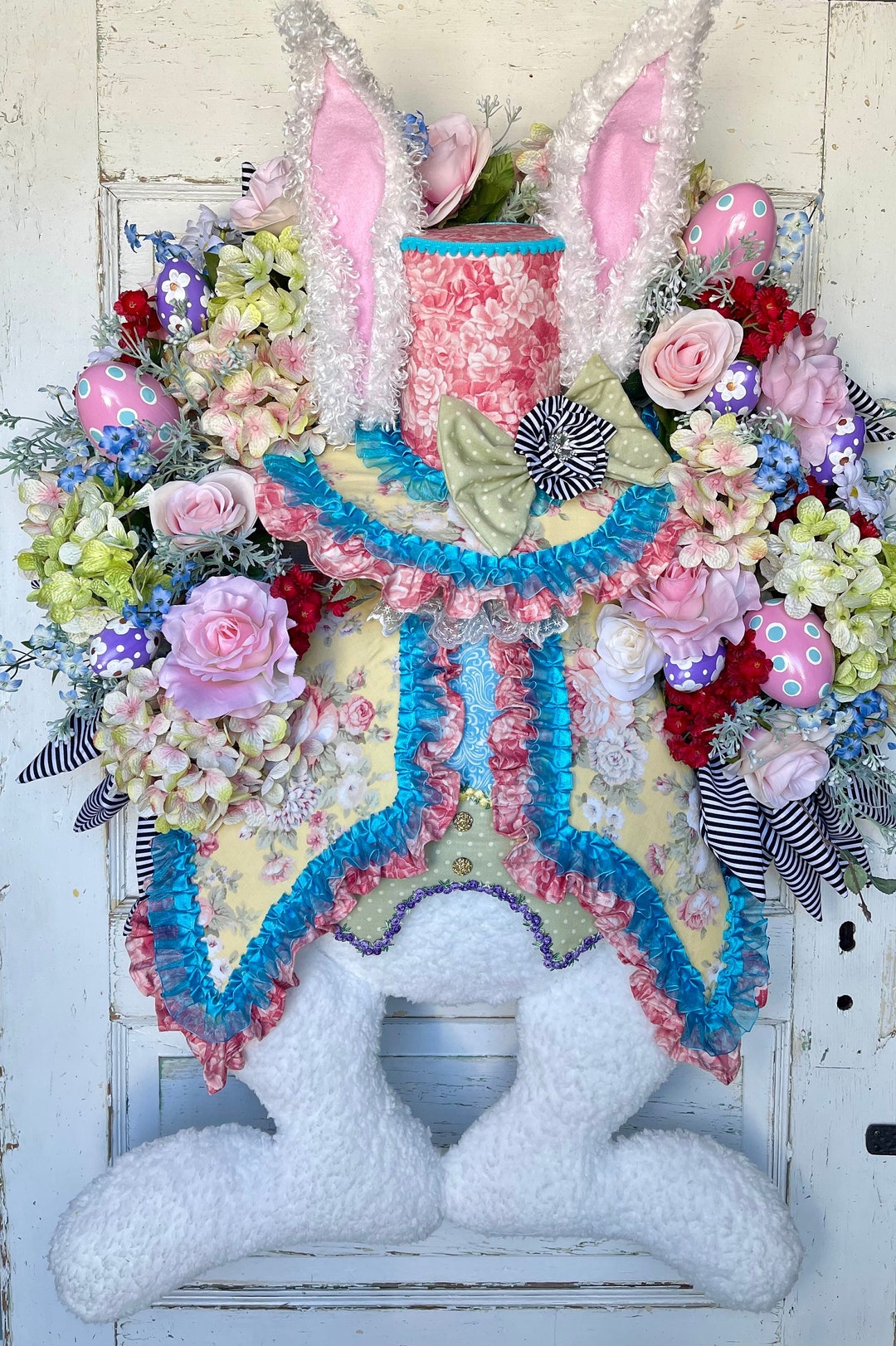 Easter Wreath, Easter Rabbit Wreath, Easter Egg Wreath, Easter Decor ...