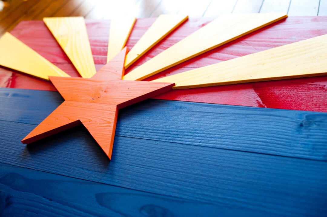 Arizona Wood Flag, Arizona Wooden Flag, Arizona State Flag, Arizona ...