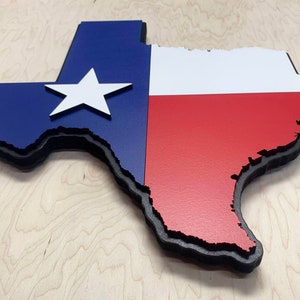 Texas State Shape Wood Flag, Texas Flag, TX State, Wood, State Flag ...