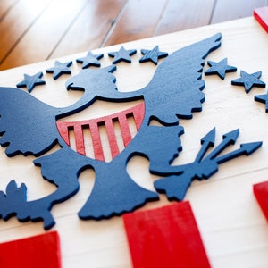 Ensign of the Revenue Cutter Service Flag, Coast Guard Wood Flag, US ...