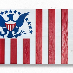 Ensign of the Revenue Cutter Service Flag, Coast Guard Wood Flag, US ...
