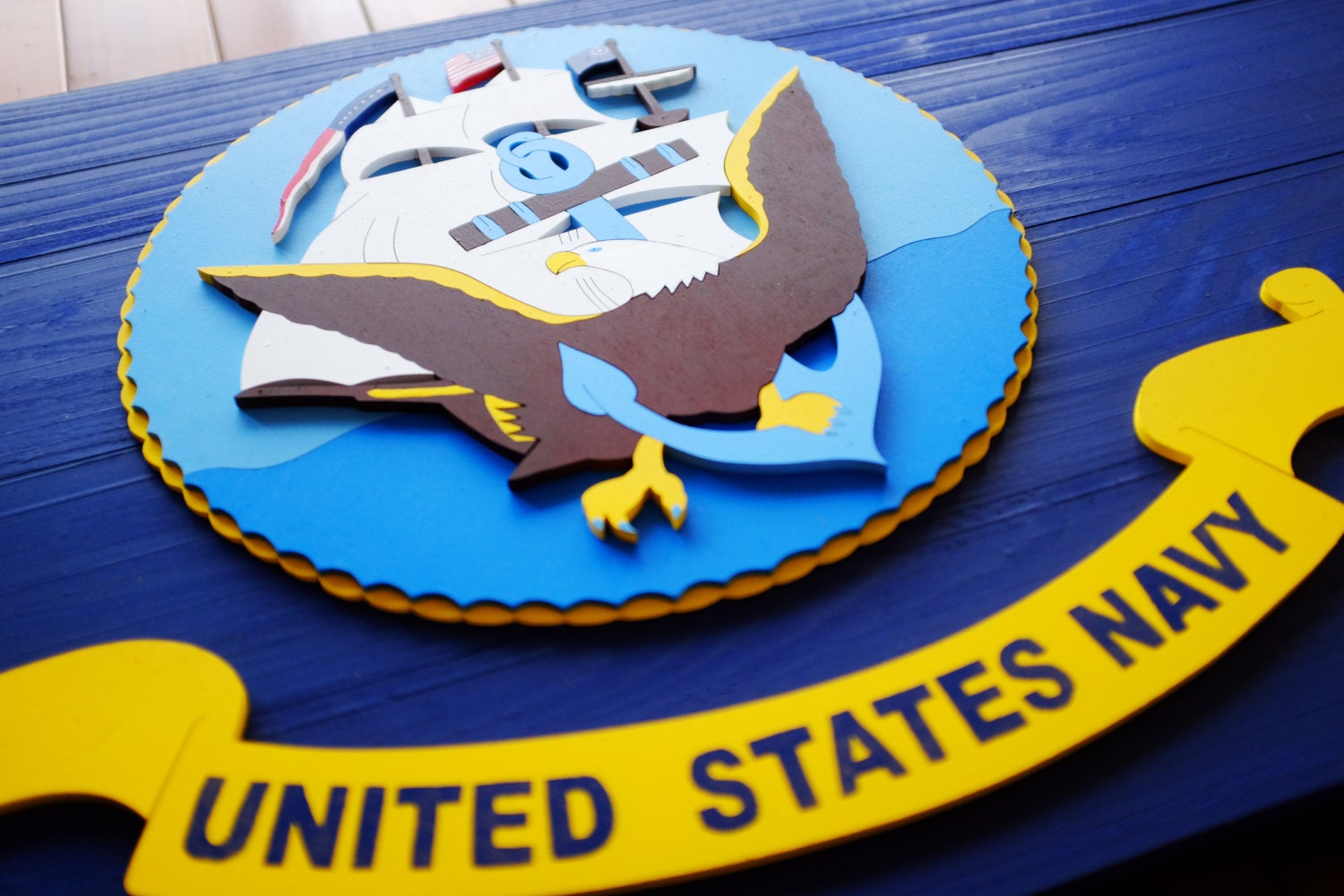 Navy Flag United States Navy Wood Flag US Navy Wooden Flag | Etsy