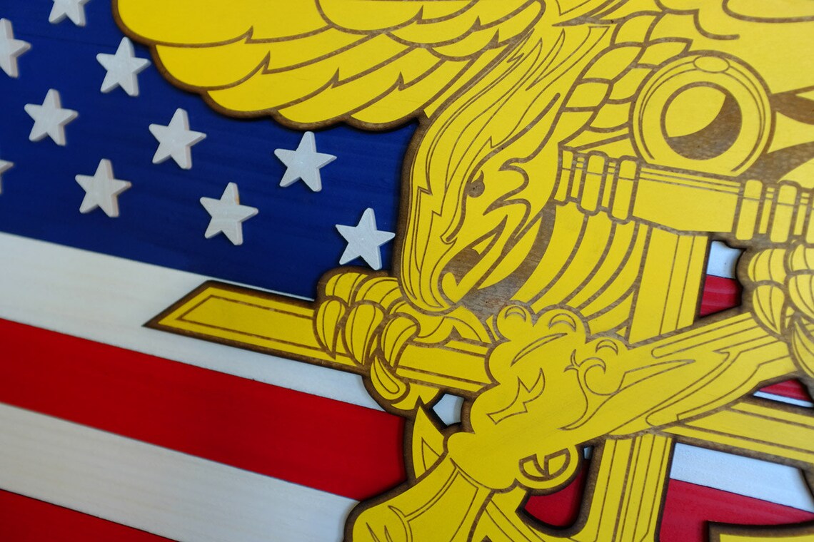 Navy Seals American Flag US Navy Seals Wood Flag US Navy - Etsy