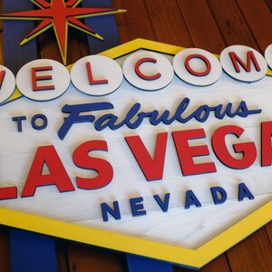 Welcome to Las Vegas Wood Sign, Handmade, Multilayered 3D Wood Sign ...